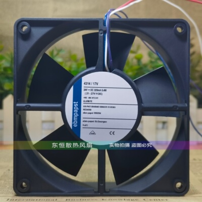ebmpapst 4314/17V 5.4W 225mA 12032 12CM印刷变频器散热风扇24V