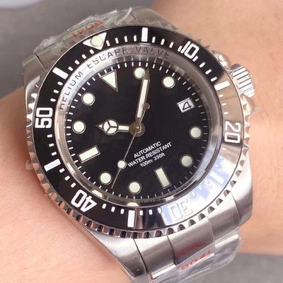 经典鬼王机械手表无标nh35 pt5000机芯 100米潜水男士手表蓝宝石