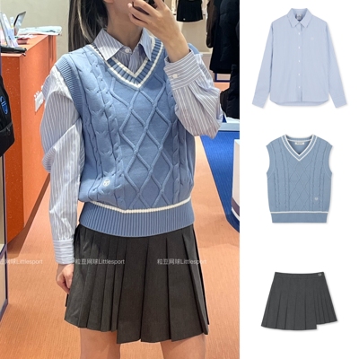 Sergio Tacchini女网球毛衣马甲叠穿套装 139TWKV30261｜韩国直邮