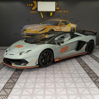 新款 仿真埃文塔多SVJ63合金拉力赛车模型敞篷跑车玩具摆件