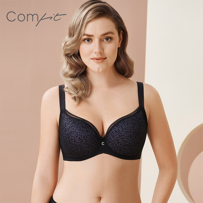 安莉芳旗下Comfit大胸显小内衣蕾丝网纱B杯聚拢收副乳文胸CB00028