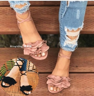 Ladies Low-heeled Shoes Women Gladiator Sandals 40 41码凉鞋