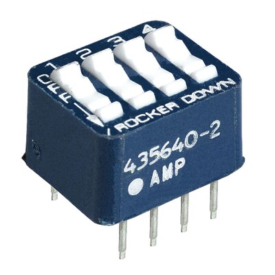 5435640-2 开关 《 SWITCH ROCKER DIP SPST 60MA 5V    》