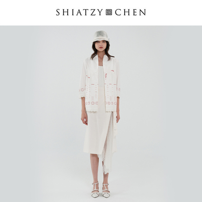 SHIATZY CHEN/夏姿·陈25春夏系列不规则蕾丝拼接半裙157282
