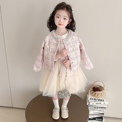 公主裙套装女孩洋气小香风裙子