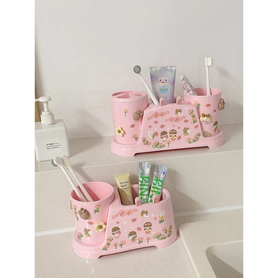 牙杯牙刷置物架洗漱杯套装卫生间洗漱台面漱口杯牙具牙缸收纳架子