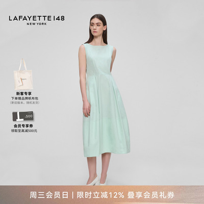 中长款A-LINE无袖连衣裙