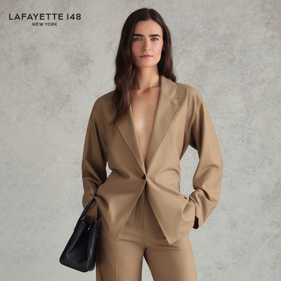 【26春夏新款】LAFAYETTE148/拉飞逸单排扣收腰系带西装