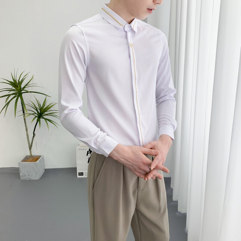 衬衫定制刺绣logo印字免烫抗皱4S店工作服长短袖制服工衣商务职业