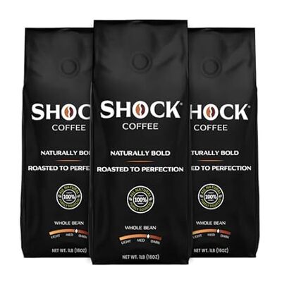 Shock Coffee - Bold all Arabica Med-Dark Roast Whole Bean