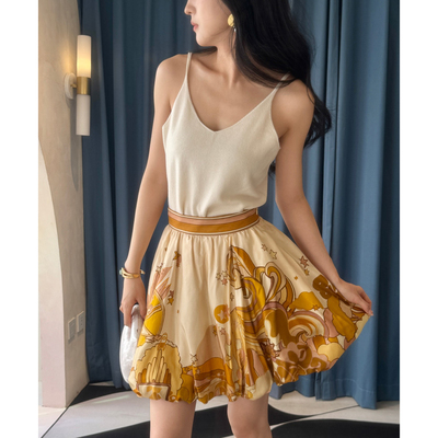 【现货折】orts1961重磅真丝上衣ZIMMERMANN走秀款花苞裙