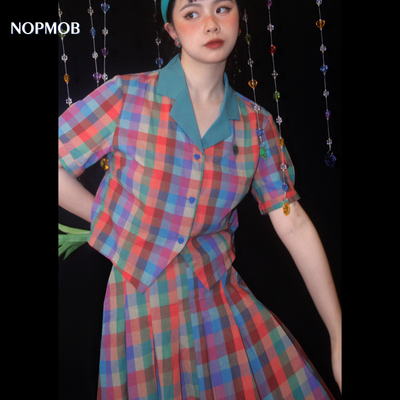 NOPMOB纯棉彩色格子套装