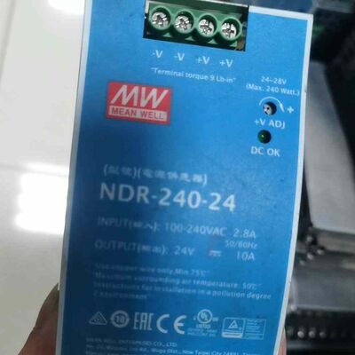 台湾明纬NDR-240-24导轨式开关电源24V 10A 2