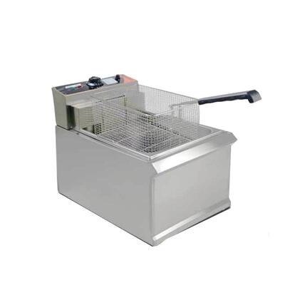 新款直销903单缸单筛台式电炸炉商用17升电炸锅3KW汉堡店炸鸡厨房