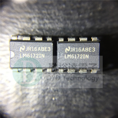 LM6172IN LM6172 高速，低功耗，低失真，电压反馈双运放 直插