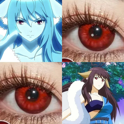 涂山雅雅cos美瞳狐妖小红娘赤红莲微醺朗姆晓日红熔岩红正品航bs