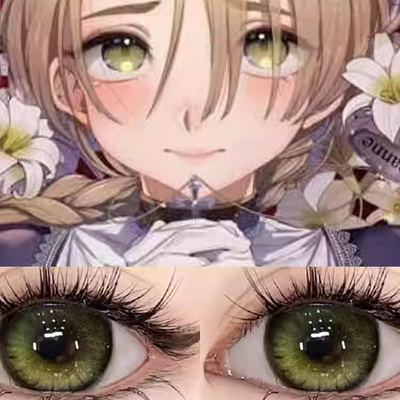 娼年贞德COS美瞳肆之岛来世半年抛大直径绿色红色漫展隐形眼镜6st