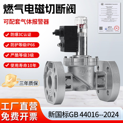 商用天然气切断阀燃气电磁阀酒店饭店煤气泄漏自动紧急关闭DN2550