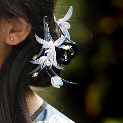 手工缠花非遗发抓马面裙的头饰夹