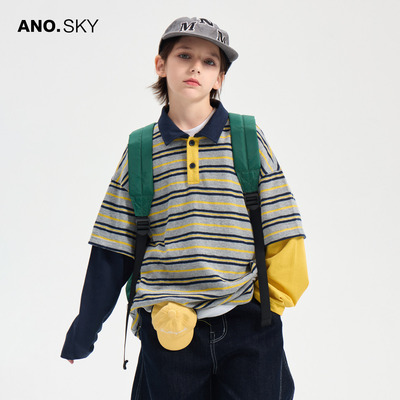 anothersky潮流假两件POLO衫