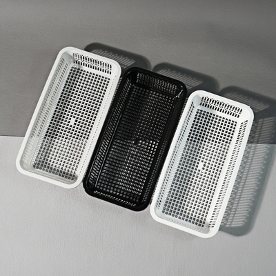 塑料框子长方形筛超市零食镂空分类筐沥水篮饭店筷子收纳筐白胶筐