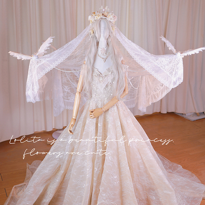 小鸟衔头纱梦幻童话风走秀茶会