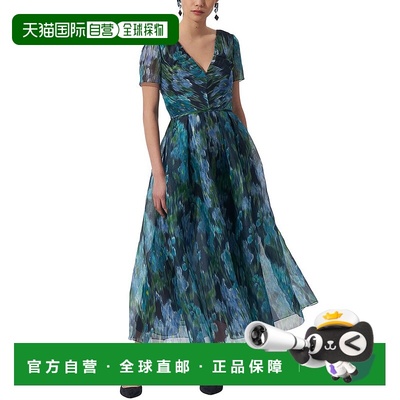 自营Carolina Herrera V领丝绸连衣裙-多色 美国奥莱直发