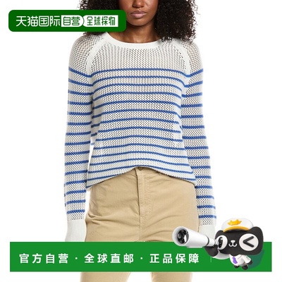 自营J.McLaughlin Cape Cashmere & Linen-Blend Sweater - blue