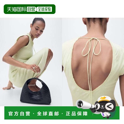 日本直邮MANGO 长款连衣裙 AGUA 浅绿色