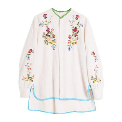 VALENTINO 男士衬衫 VABQ15AKRQTA SS2025 白色 长袖衬衫