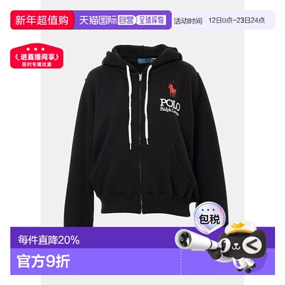 海外直邮Polo Ralph Lauren 字母动物图案纯色拉链连帽卫衣