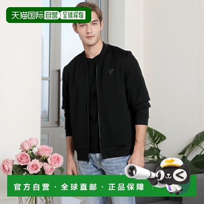 自营 guessAstro 绗缝飞行夹克 - 黑色 美国奥莱直发羊毛