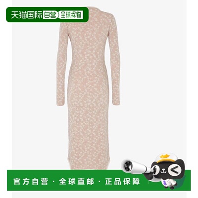 1h可退 香港直邮Fendi 芬迪 女士 提花连衣裙 FZDD42ATPW长袖修身
