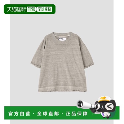 日本直邮MHL. 女装 棉麻混纺做旧T恤 5956268201