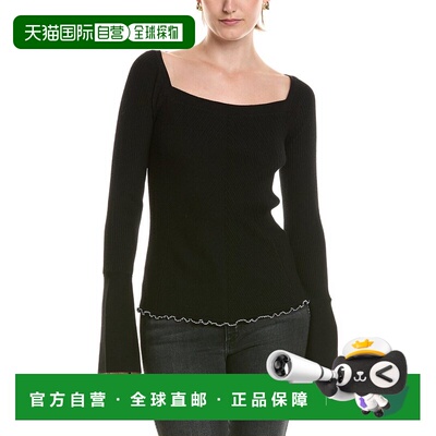 自营3.1 Phillip Lim羊毛混纺毛衣-黑色 美国奥莱直发