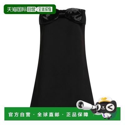 1h可退 香港直邮潮奢 Self-Portrait 女士 短款连衣裙 black黑色
