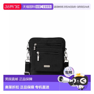 自营baggallini Women's Let's Escape Crossbody Bag - black 美