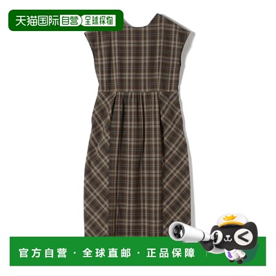 SHIPS Primary Navy Label: 可手洗 深色马德拉斯格纹连衣裙