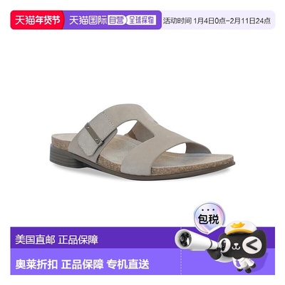 自营Munro Jody Slide女式6.5号合金牛磨砂革凉鞋KHD529-灰色 美