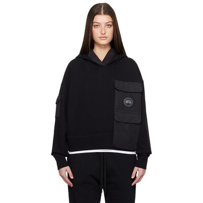 潮奢 Canada Goose 加拿大鹅 女士 黑色 Yates 连帽衫 7079W