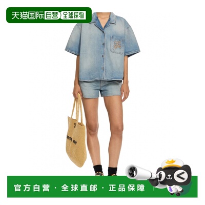 香港直邮OFF-WHITE 女士牛仔裤 2FJ00584BW417 AW2026 蓝色 大学