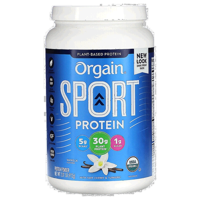 香港直发Orgain运动蛋白质粉清新香草口味低脂肪增加肌肉力量912g