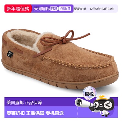 自营vance co.Vance男式Hayden Shearing拖鞋-栗色 美国奥莱直发