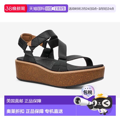自营Teva Madera 1151015-BLK Sandals Black Wedge Heel Platfor