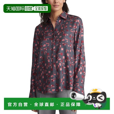 自营Lafayette 148 New York Scottie Blouse - grey 美国奥莱直