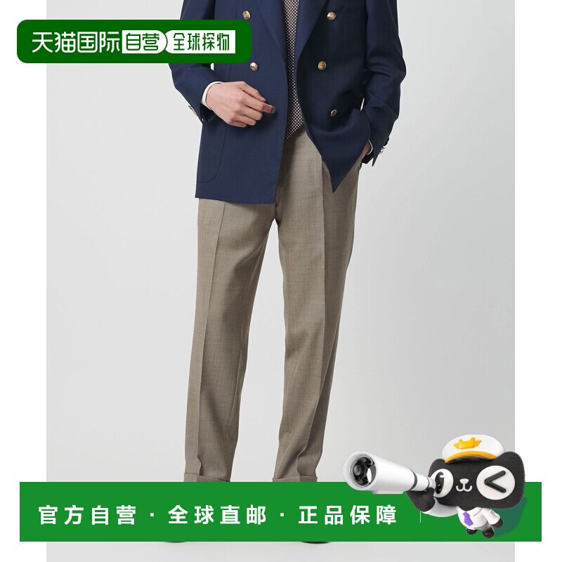 日本直邮EMINENTO 鲨鱼皮单褶西裤