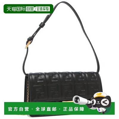 日本直邮Fendi 女士黑色单肩包/手提包FENDI 8M0498 AAJD F0KUR