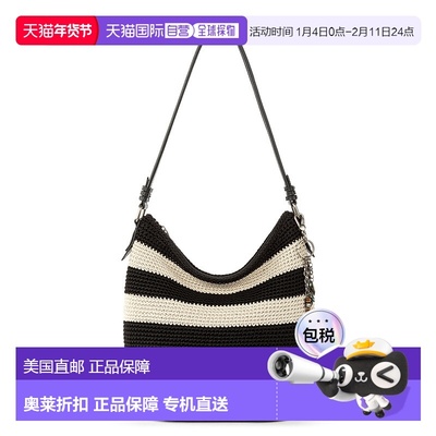自营the sakSequoia Hobo - hand crochet - black stripe 【美国
