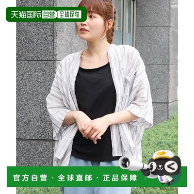 1h可退 日本直邮titicaca 女士宽松版 band领口假口袋罩衫 OSJBC1