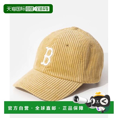 日本直邮MLB Korea BOSTON REDSOX 灯芯绒无结构棒球帽 3ACPC0126